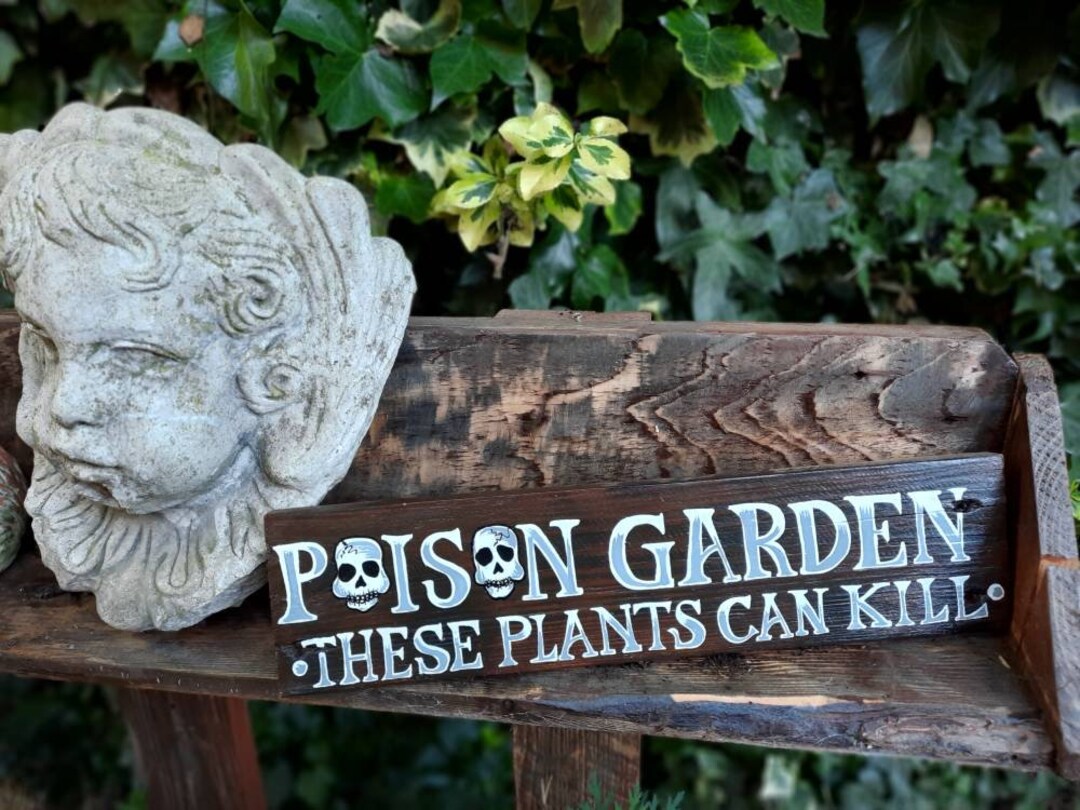 Hand Painted Poison Garden Nature Sign, Gothic, Witchcraft Victorian ...