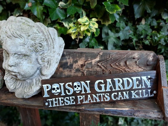 Hand Painted Poison Garden Nature Sign Gothic Witchcraft - Etsy