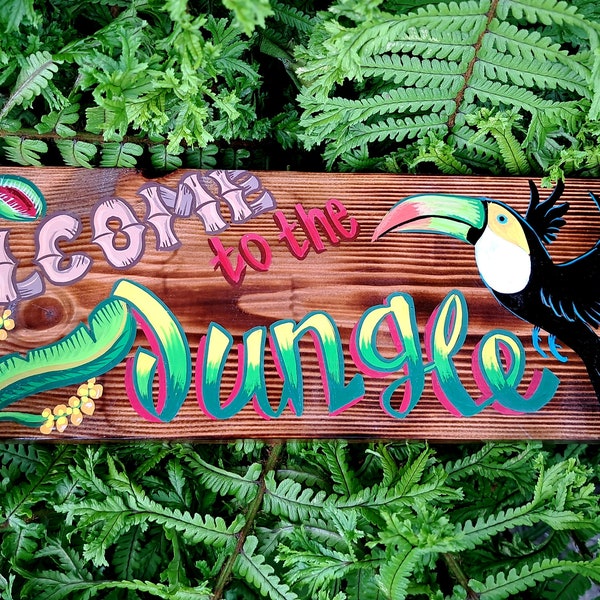 Welcome to the Jungle Garden Sign - Etsy