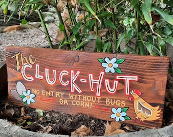 Hand Painted Chicken Coop Sign, the Hen Pen, Poultry, Back Garden Hens ...