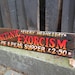 Hand Painted Vintage Style Horror Sign, Satanic Exorcism Comedy ...