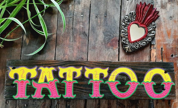 Vintage Hand Painted Tattoo Signs