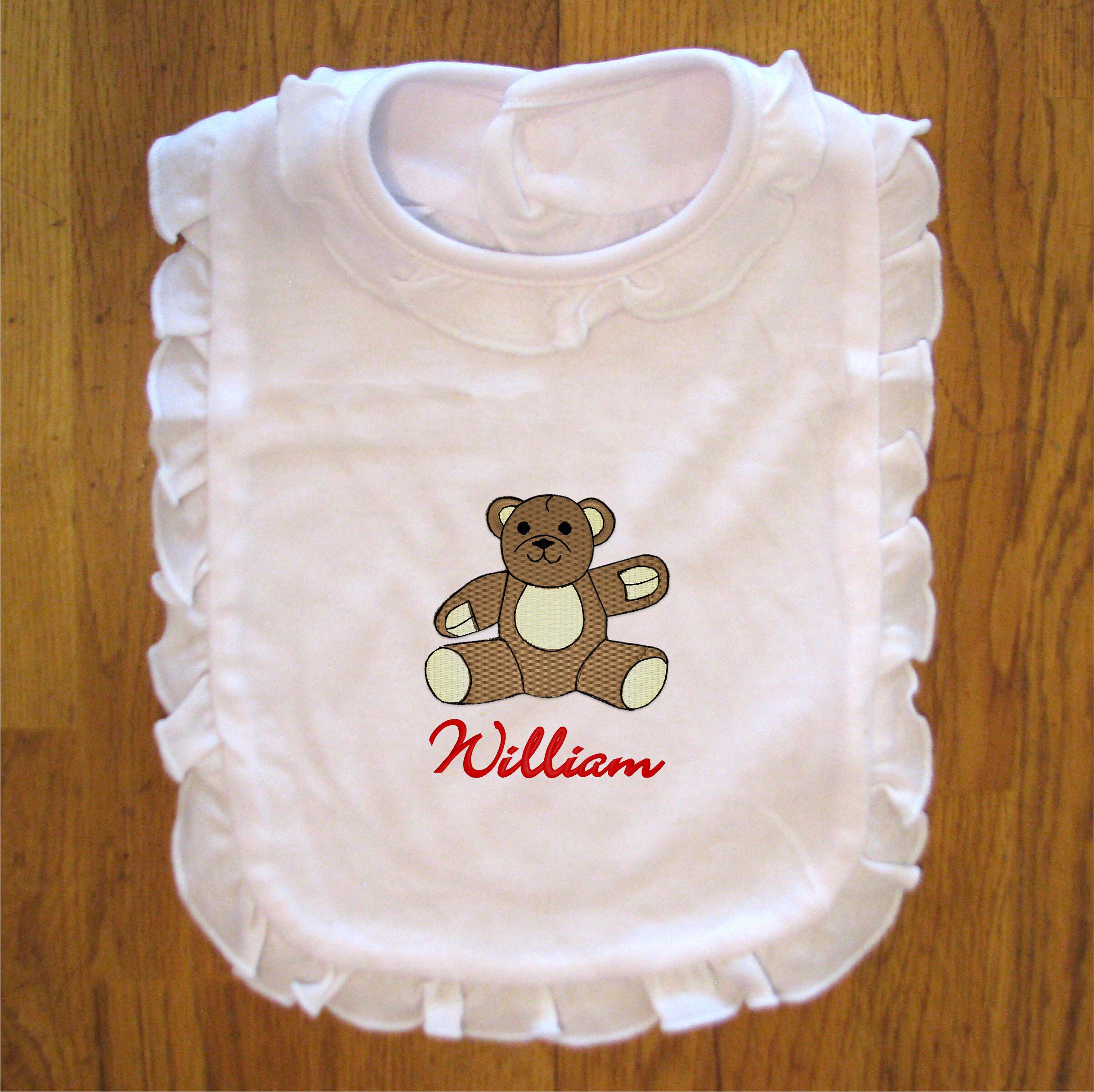 Monogrammed Ruffle Baby Bibs and or Burp Cloths for Baby | Etsy