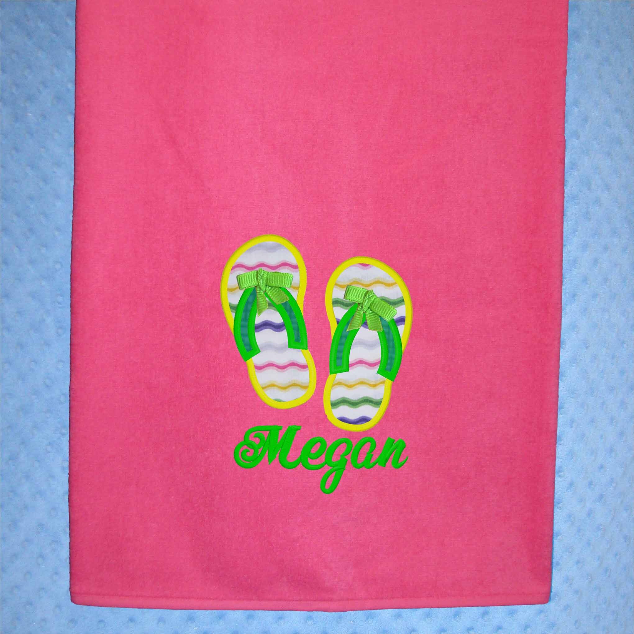 Oversized Adult or Kids Personalized Beach Towel with Flip | Etsy