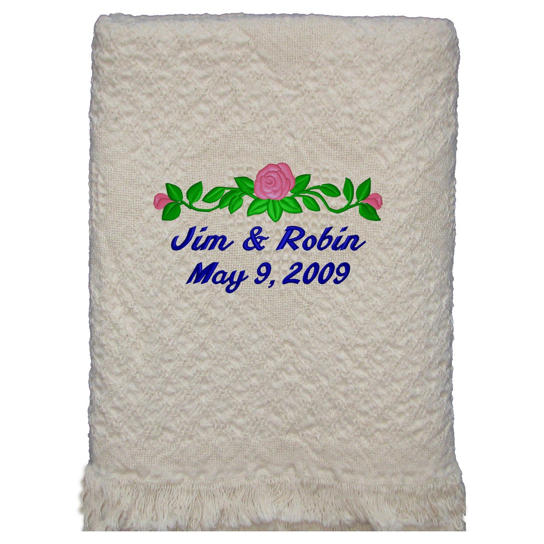 Personalized Wedding Blanket, Wedding Throw Blankets, Monogrammed ...
