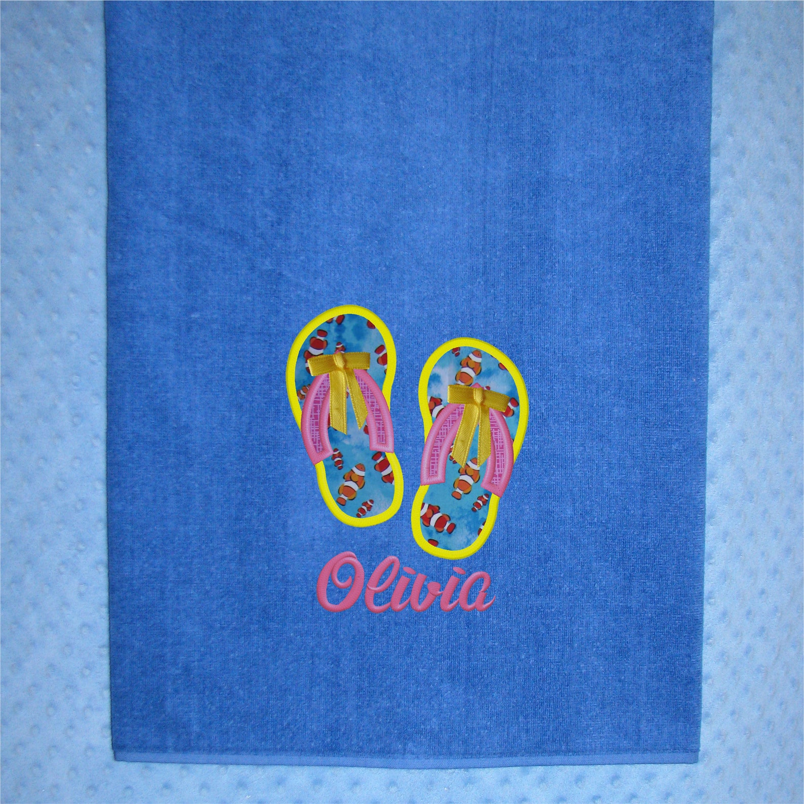 Large Personalized Flip Flops Beach Towel for Kids or Adults - Etsy