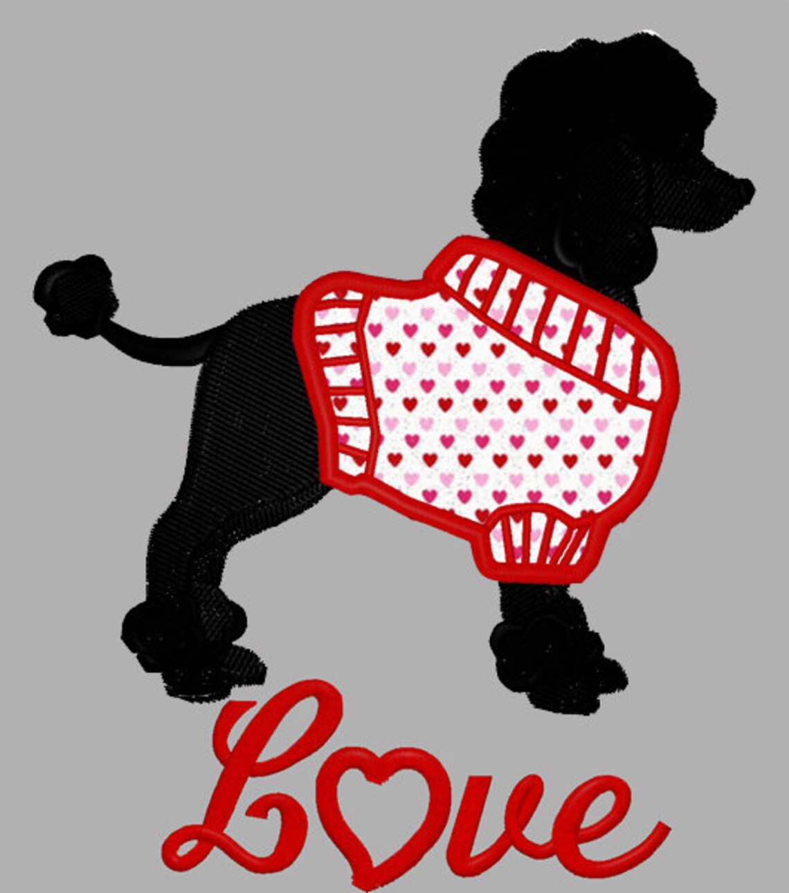 Standard Poodle Shirt, Black Poodle Sweatshirt Gifts, Poodle Valentine ...