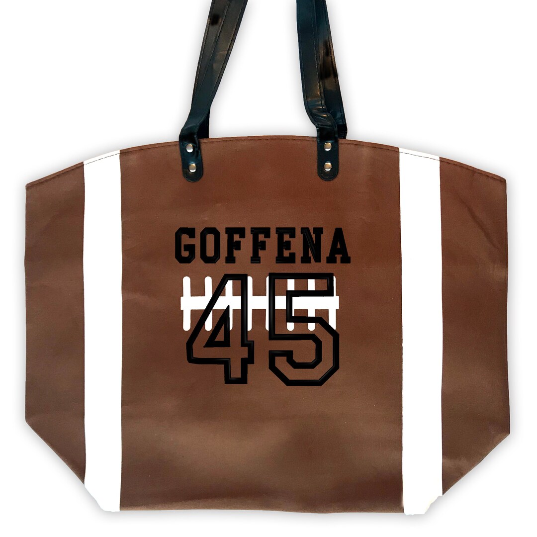 Personalized Embroidered Football Mom Tote Bag: Team Colors, Monogram ...