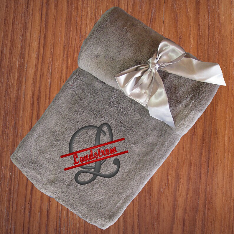 Monogrammed Throw Blankets, Personalized Fleece Blanket, Embroidered ...