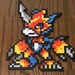 Digimon Guilmon Flamedramon Perler Bead Art - Etsy