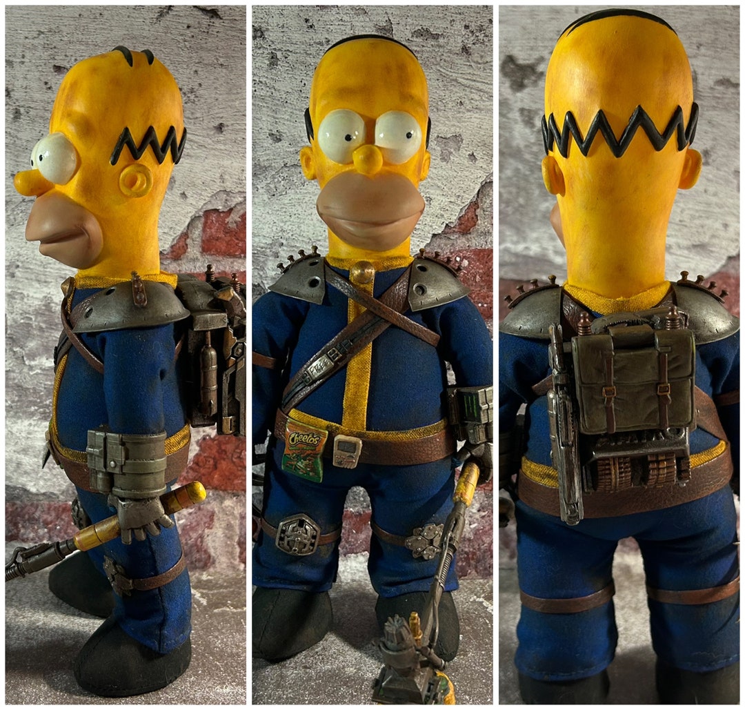 Fallout Style Homer Simpson Plush Figure Vault Suit Custom. - Etsy