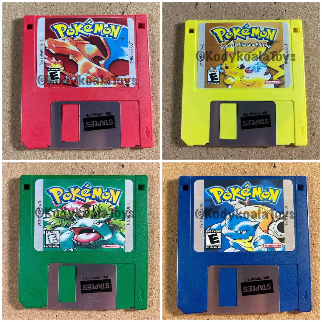Retro Floppy Disks With Custom Pokemon Labels Prop - Etsy