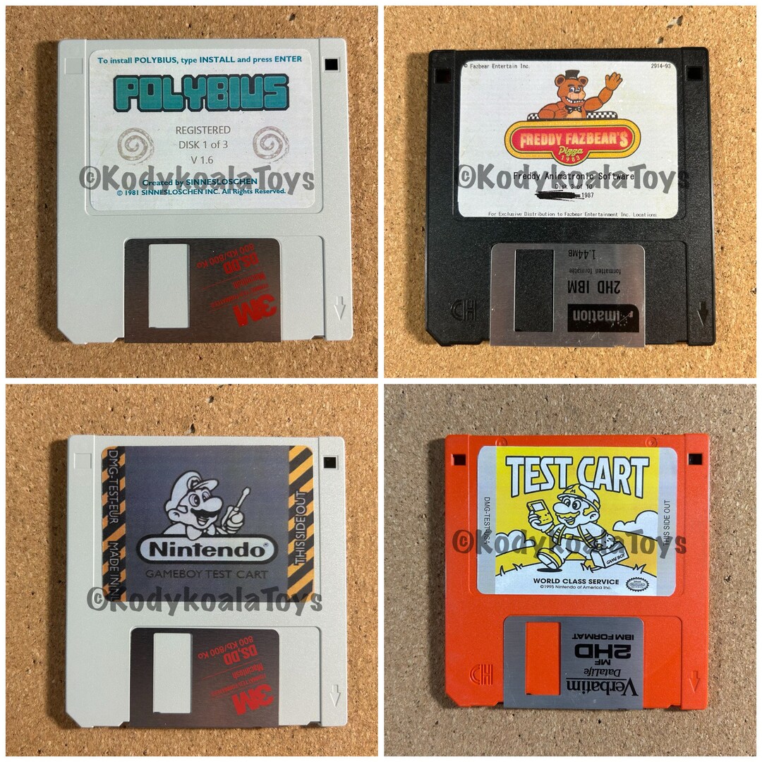 Retro Floppy Disks With Custom Polybius FNAF Gameboy Labels - Etsy