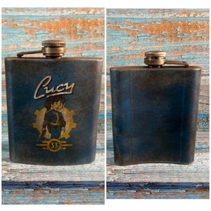 Custom Flask Fallout Vault Tec Lucy Nuka Cola Quantum 101 - Etsy