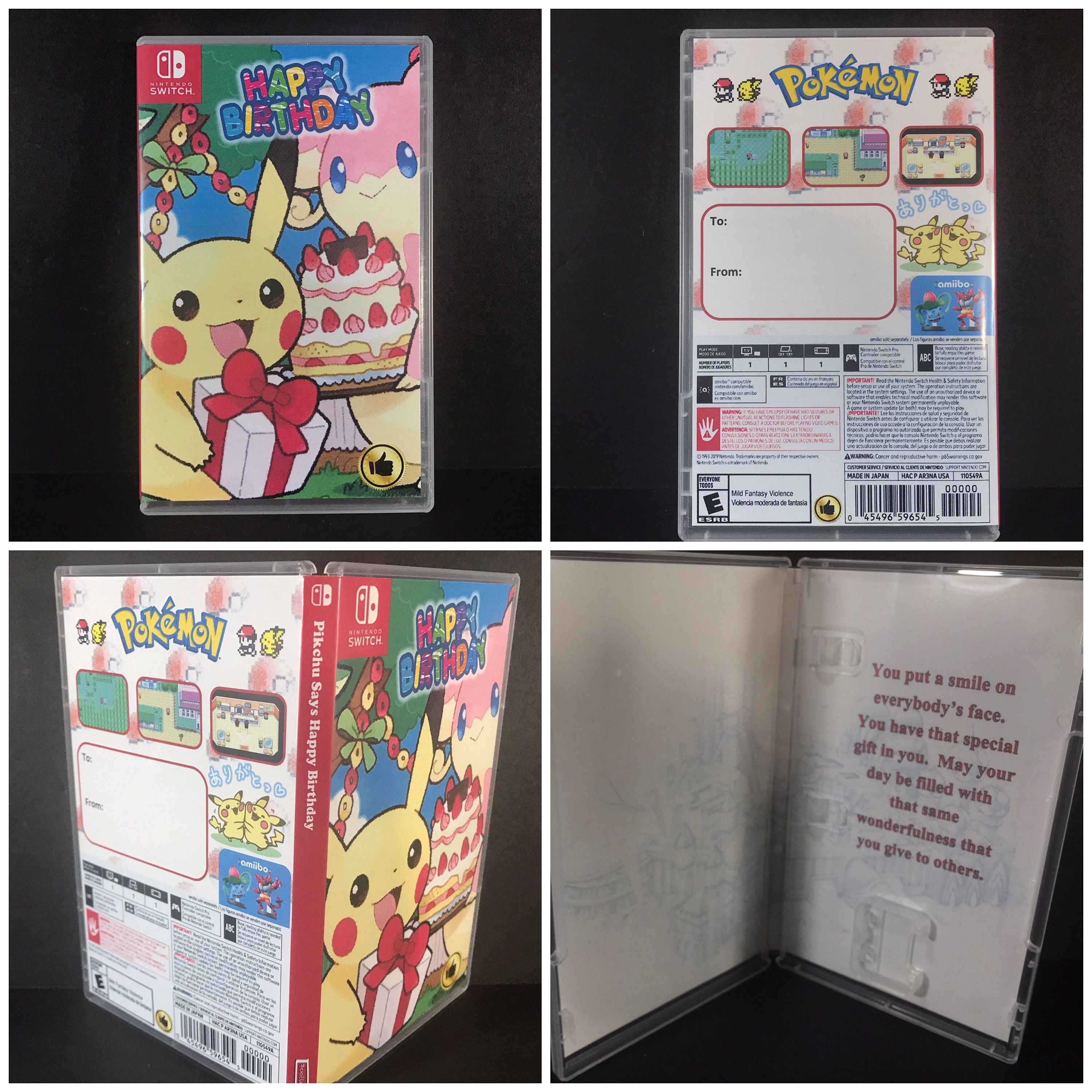 Custom Made Birthday Card Nintendo Switch Case Gift Card | Etsy