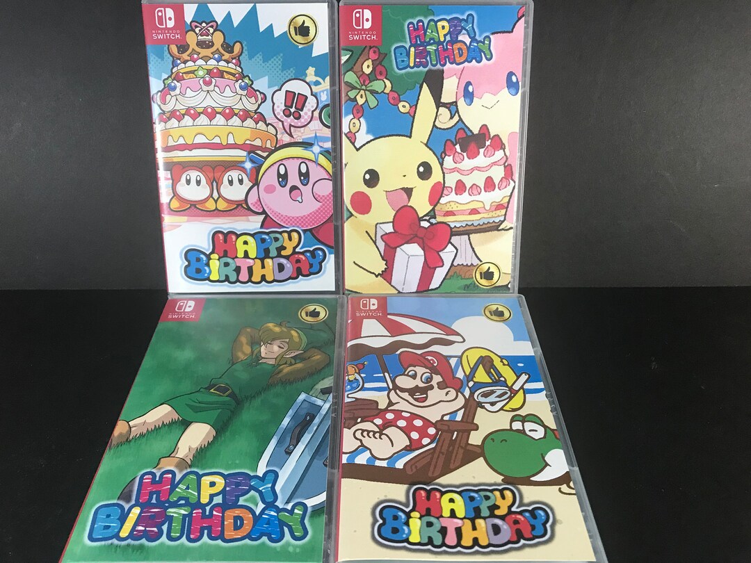 Custom Made Birthday Card Nintendo Switch Case Gift Card - Etsy Canada