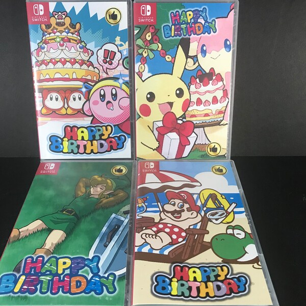 Nintendo Birthday Card - Etsy