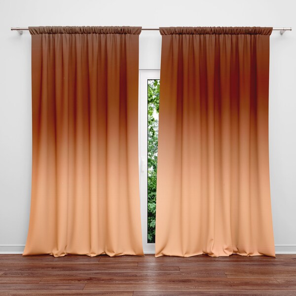 Burnt Orange Curtains - Etsy