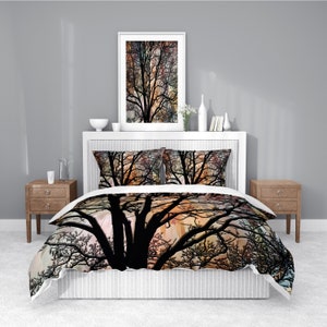 Abstract Tree Silhouette Comforter or Duvet Cover | Twin, Queen, King ...