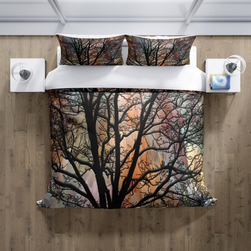 Abstract Tree Silhouette Comforter or Duvet Cover Twin | Etsy
