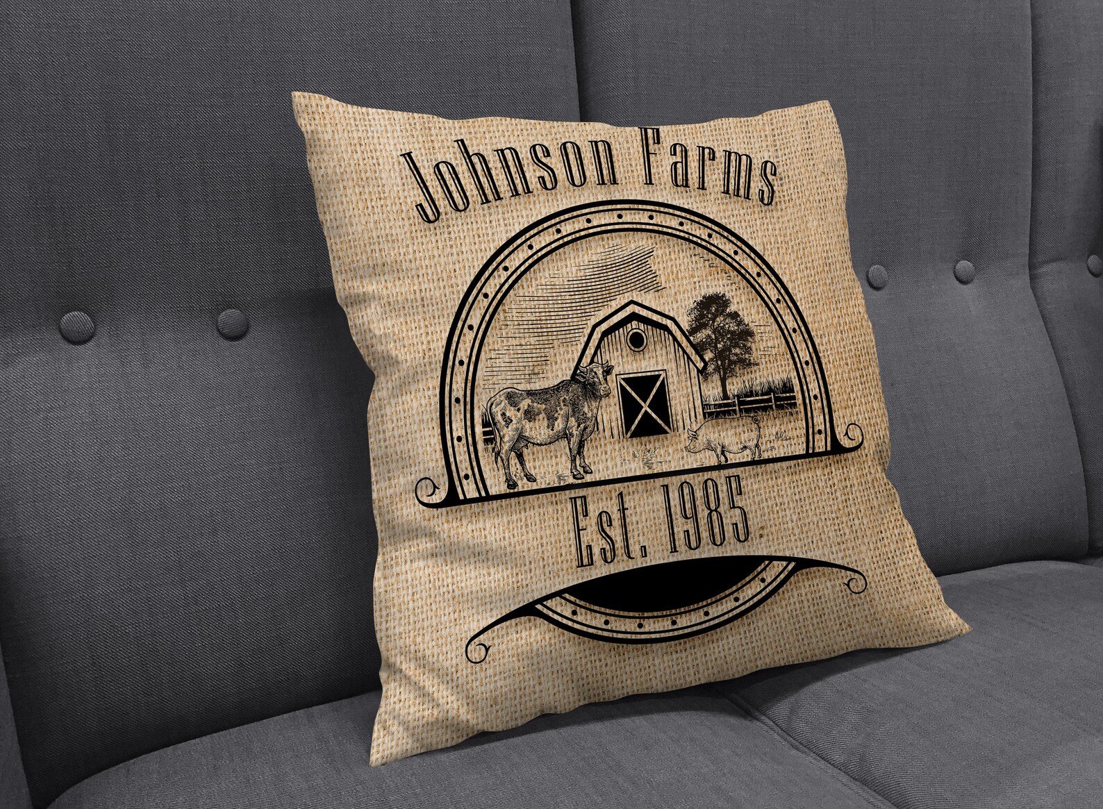Personalized Rustic Farmhouse Throw Pillows Square and | Etsy