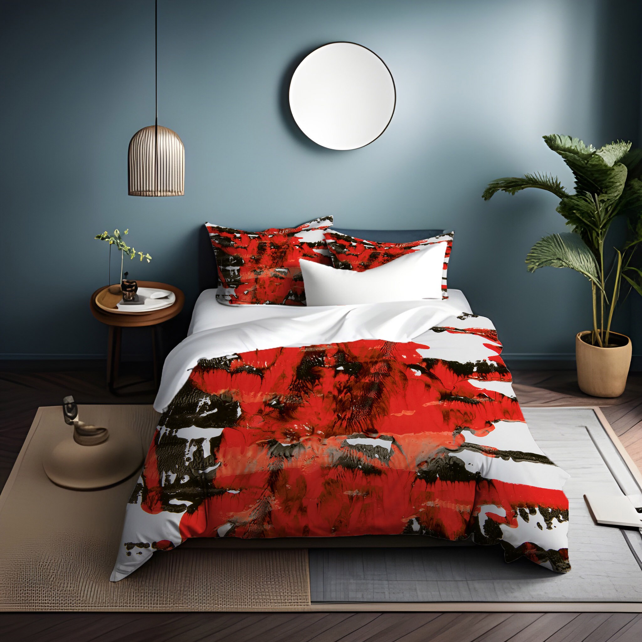 Black And Red Bed Sheets