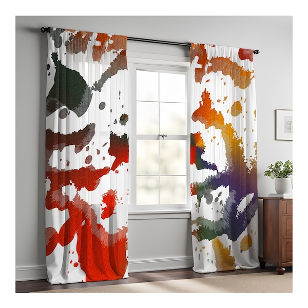 Multi Color Curtains - Etsy