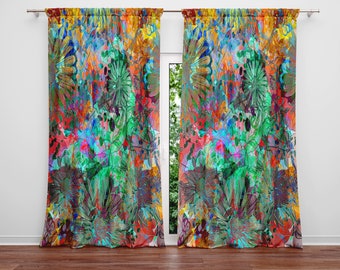 Multi Color Curtains - Etsy