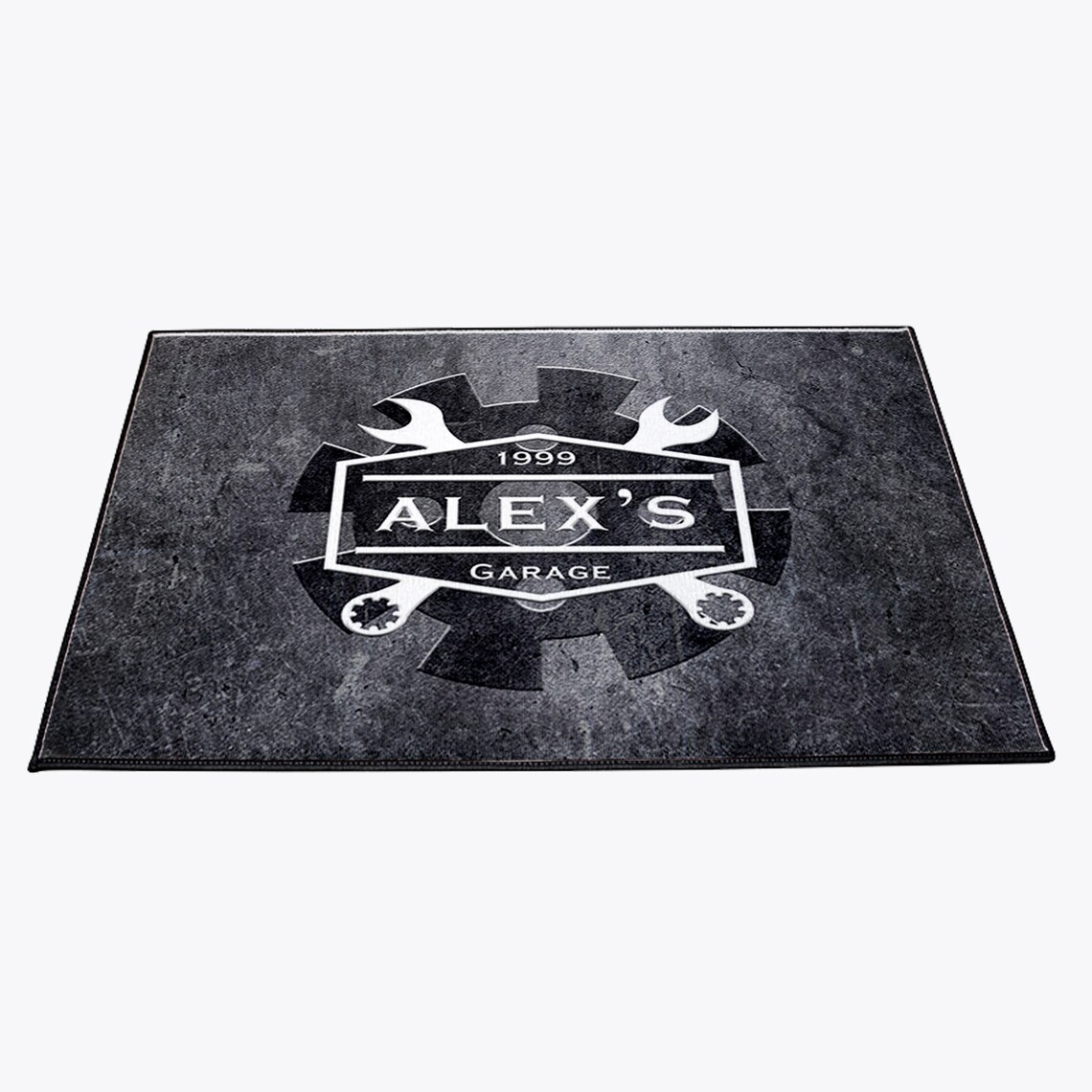 Personalized Mechanic Door Rug Dark Gray Tools Wrench - Etsy