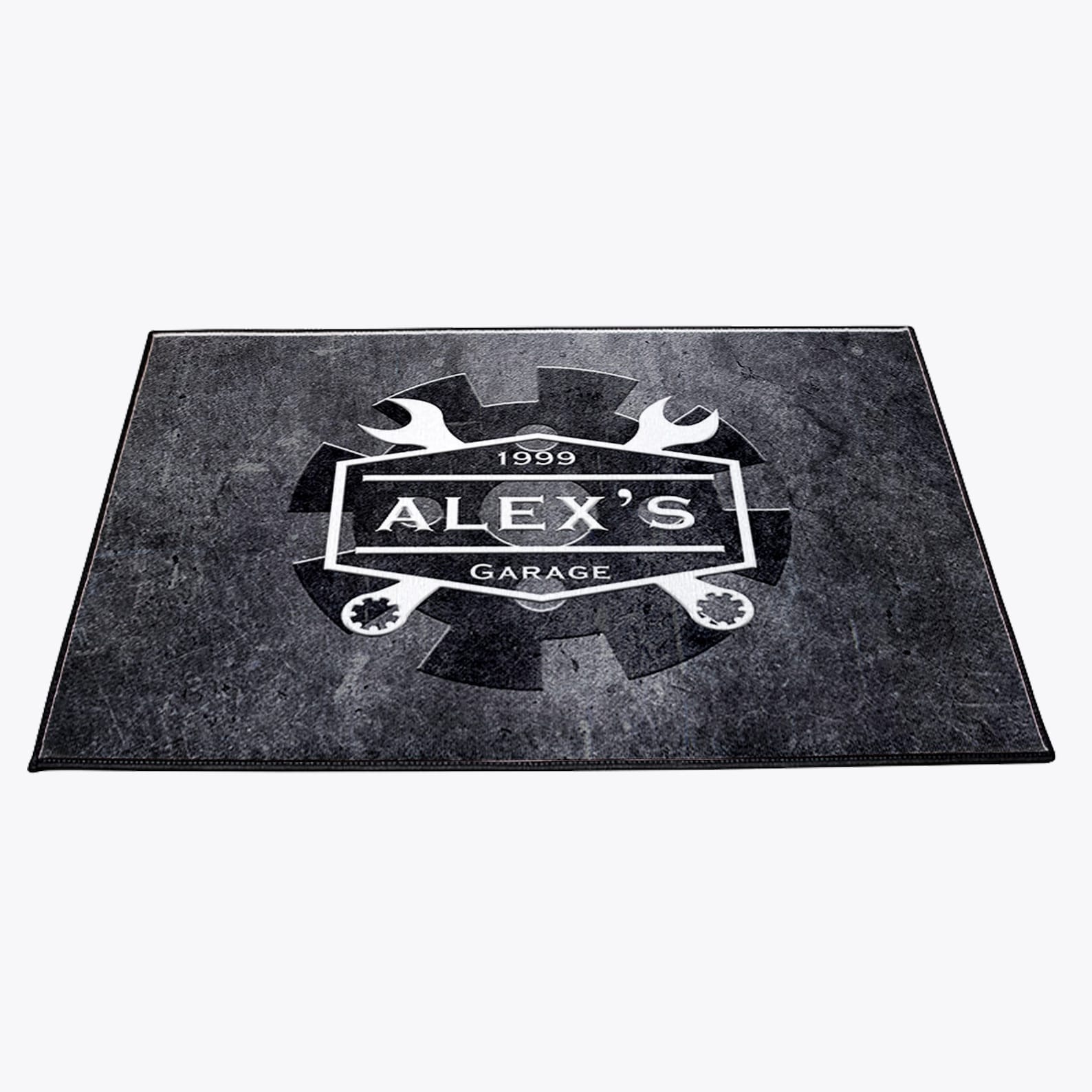 Personalized Mechanic Door Rug Dark Gray Tools Wrench - Etsy