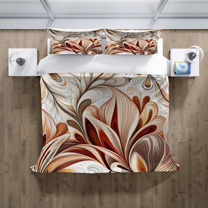 Abstract Bedding - Stylized Bohemian Floral Print Duvet Cover | Twin ...