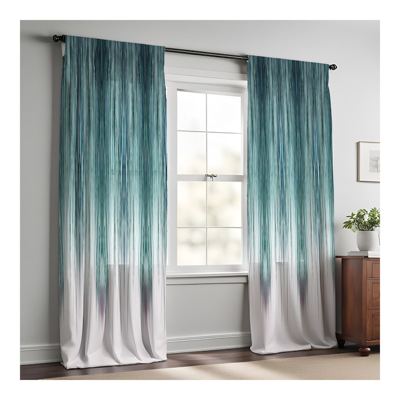 Turquoise Curtains - Etsy