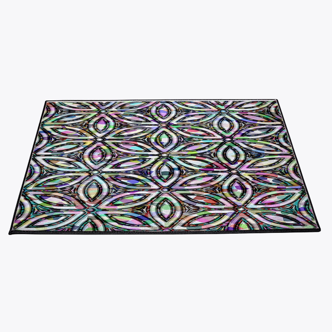 Psychedelic Geometric Pattern Door Mat - Etsy