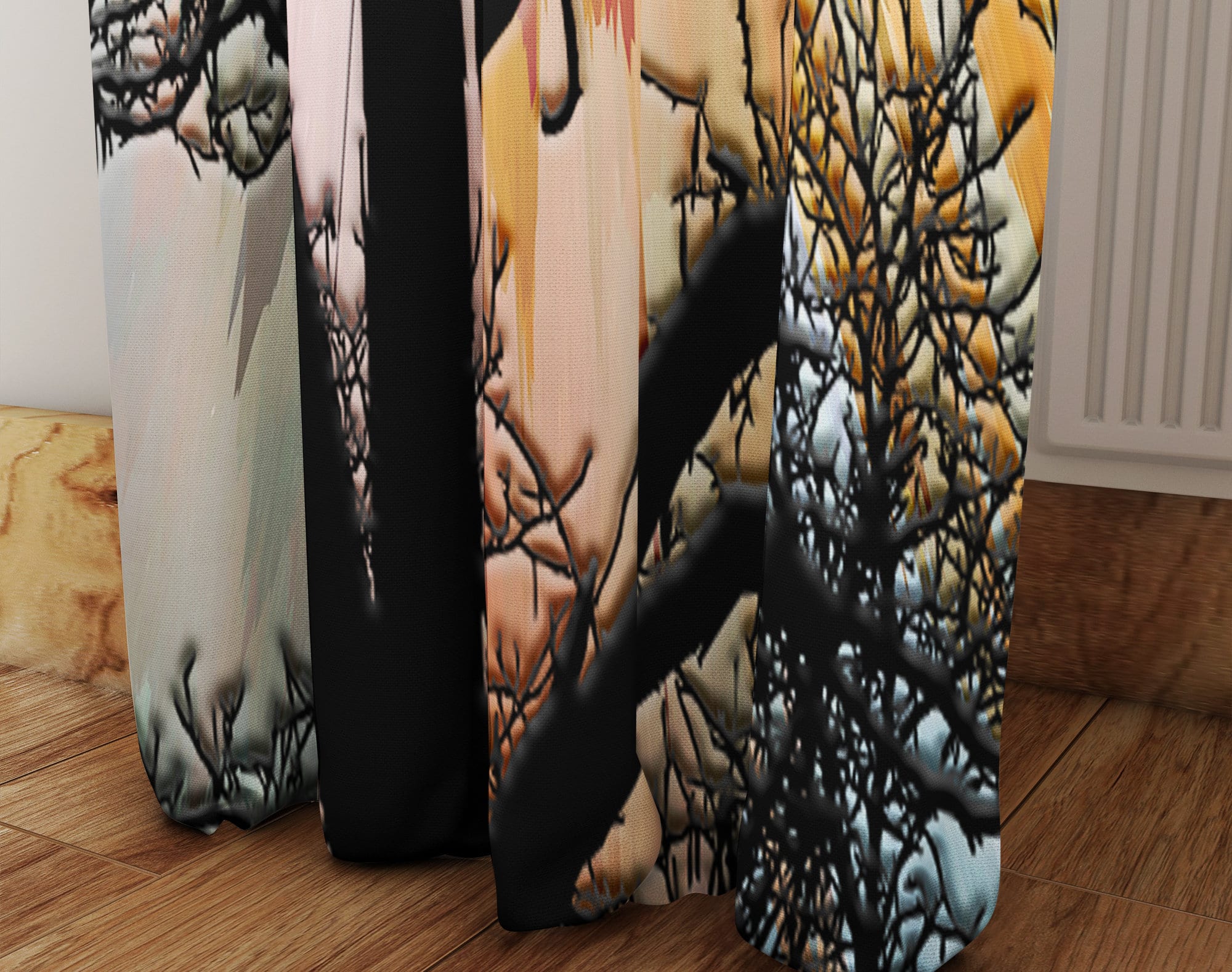 Abstract Tree Silhouette Window Curtains | Lined and Unlined Window ...