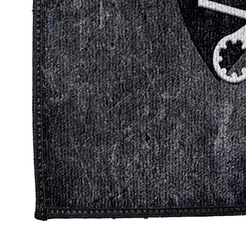 Personalized Mechanic Door Rug Dark Gray Tools Wrench - Etsy