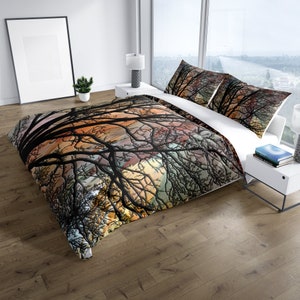 Abstract Tree Silhouette Comforter or Duvet Cover | Twin, Queen, King ...