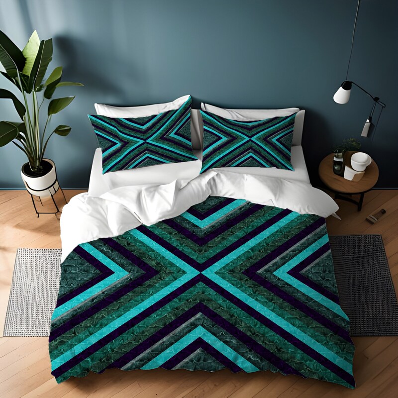 Geometric Duvet - Etsy