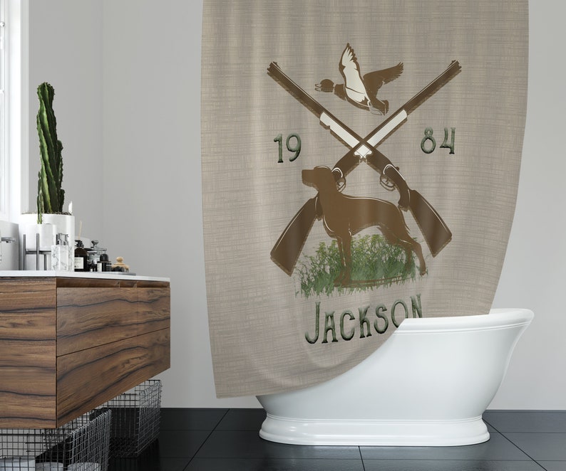 Personalized Rustic Hunting Cabin Shower Curtain Cottage - Etsy