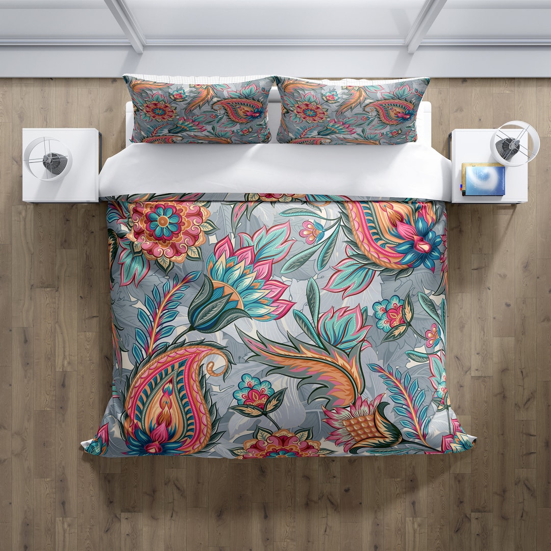Modern Paisley Comforter or Duvet Cover | Twin, Queen, King Bedding ...