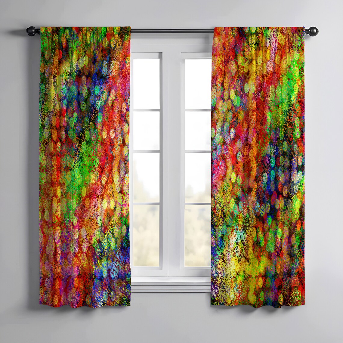 Colorful Bokeh Style Window Curtains | Lined and Unlined Window ...
