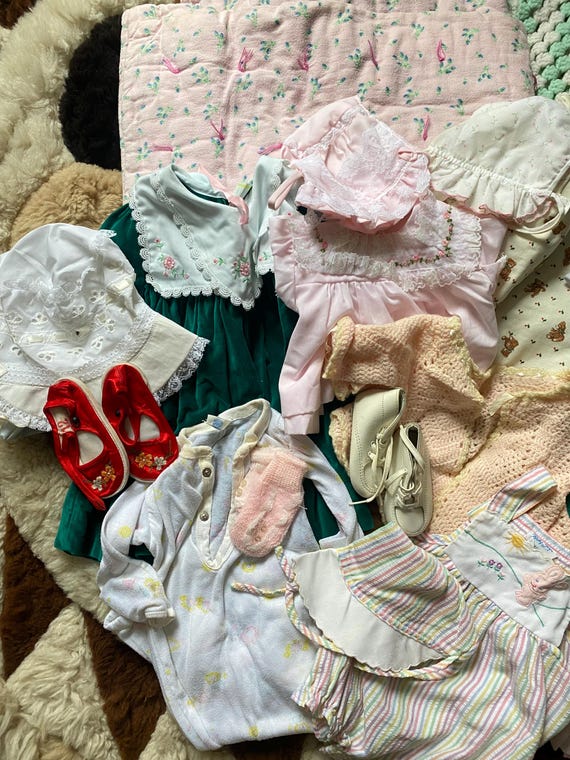 Retro 1980s Baby Clothing Bundle - Gem