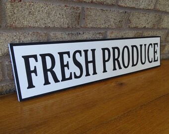 Fresh Produce Sign - Etsy