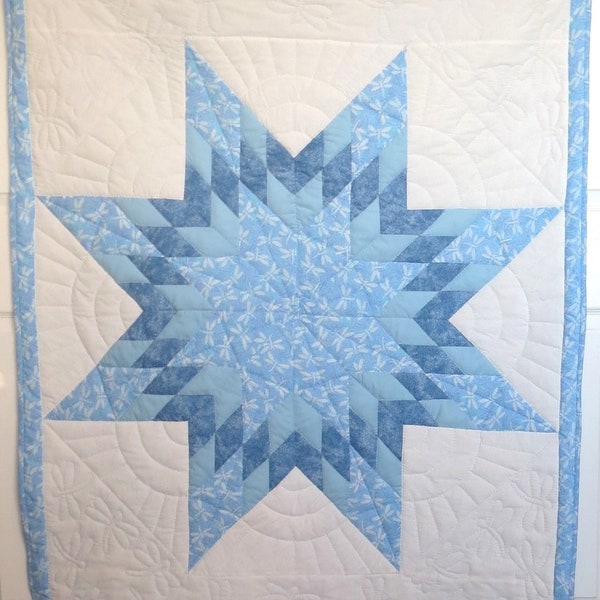 Blue Star Quilt - Etsy