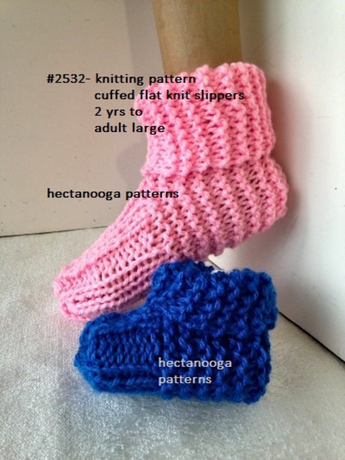 Knit Slipper Pattern, Flat Knit Slippers, Easy Enough for Beginners ...