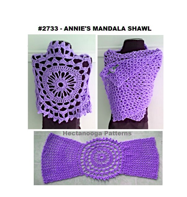 Crochet Shawl Pattern Easy Mandala Motif Shawl Make Any Size - Etsy UK