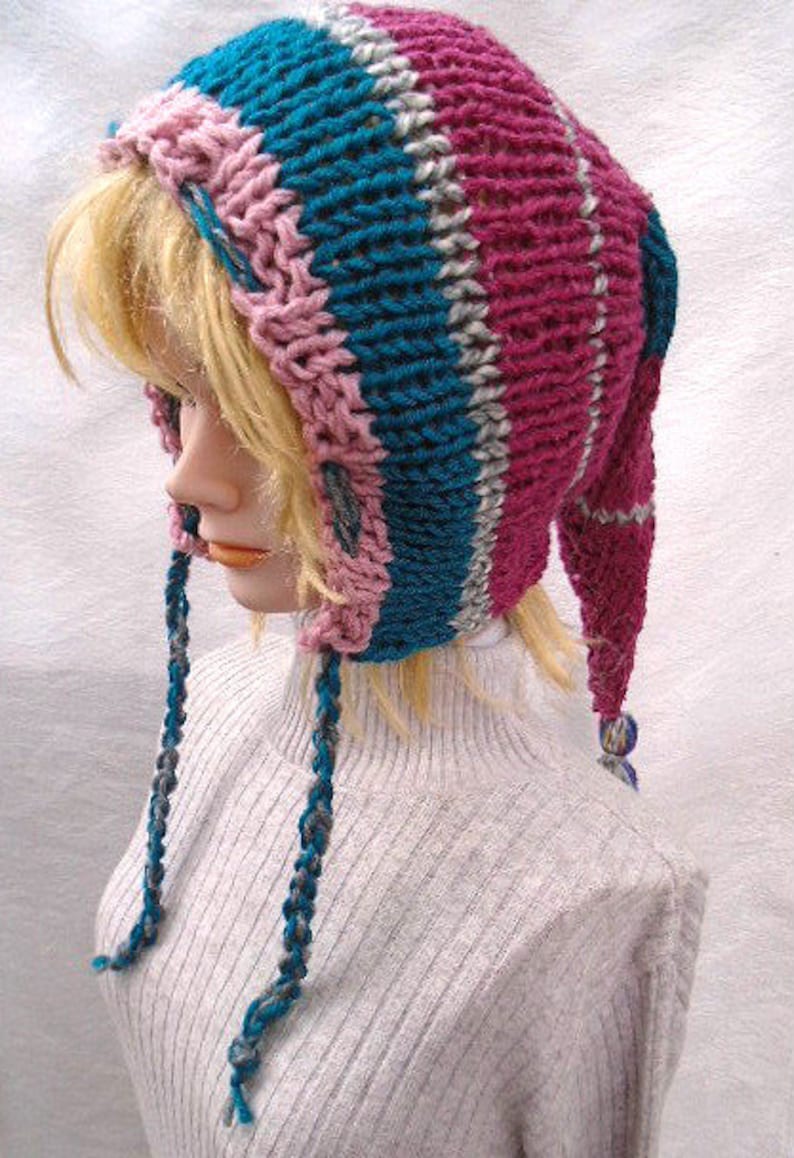 KNITTING PATTERN Hat Colorful Fairy Pixie Hood Elf Elven - Etsy