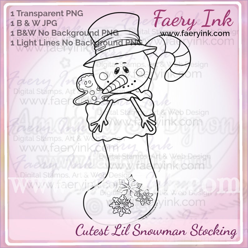 Cutest Christmas Stockings Digi Bundle UNCOLORED Digital Stamp Coloring ...