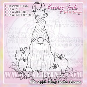 Autumn Tomte Gnomes 4 Digis BUNDLE UNCOLORED Digital Stamp Coloring ...