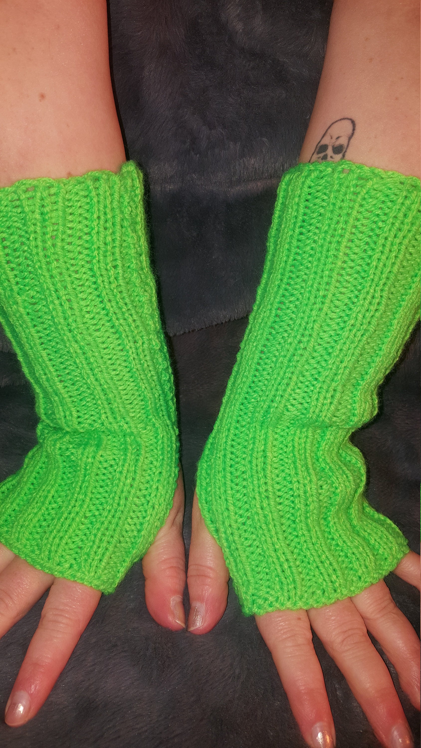 Retro Neon Woollen Arm/Wrist warmers | Etsy