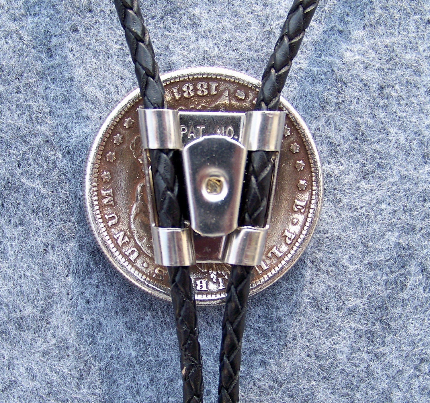 Morgan Silver Dollar Bolo - Reverse Eagle Side - Americana - Leather ...